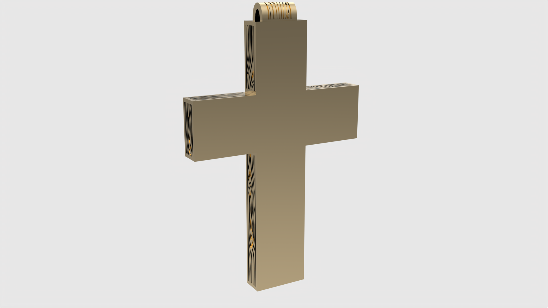 3D file Elegant Cross with Intricate Wood Pattern 3D print ・3D printing ...