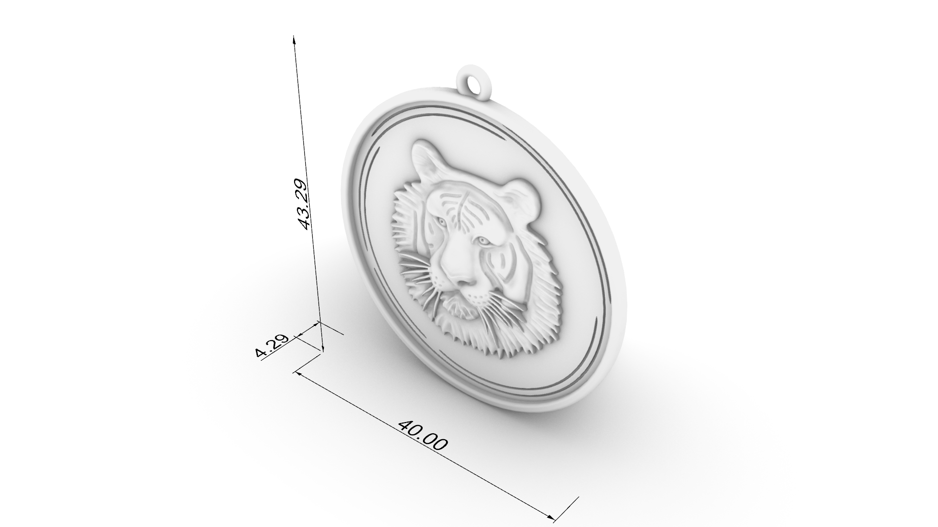 3D file Majestic Tiger Face Pendant 3D print 🐅 ・3D print model to ...