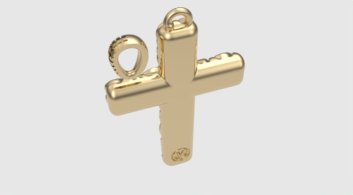 3D file Floral Pattern Cross Pendant 3D print ・3D printable model to ...