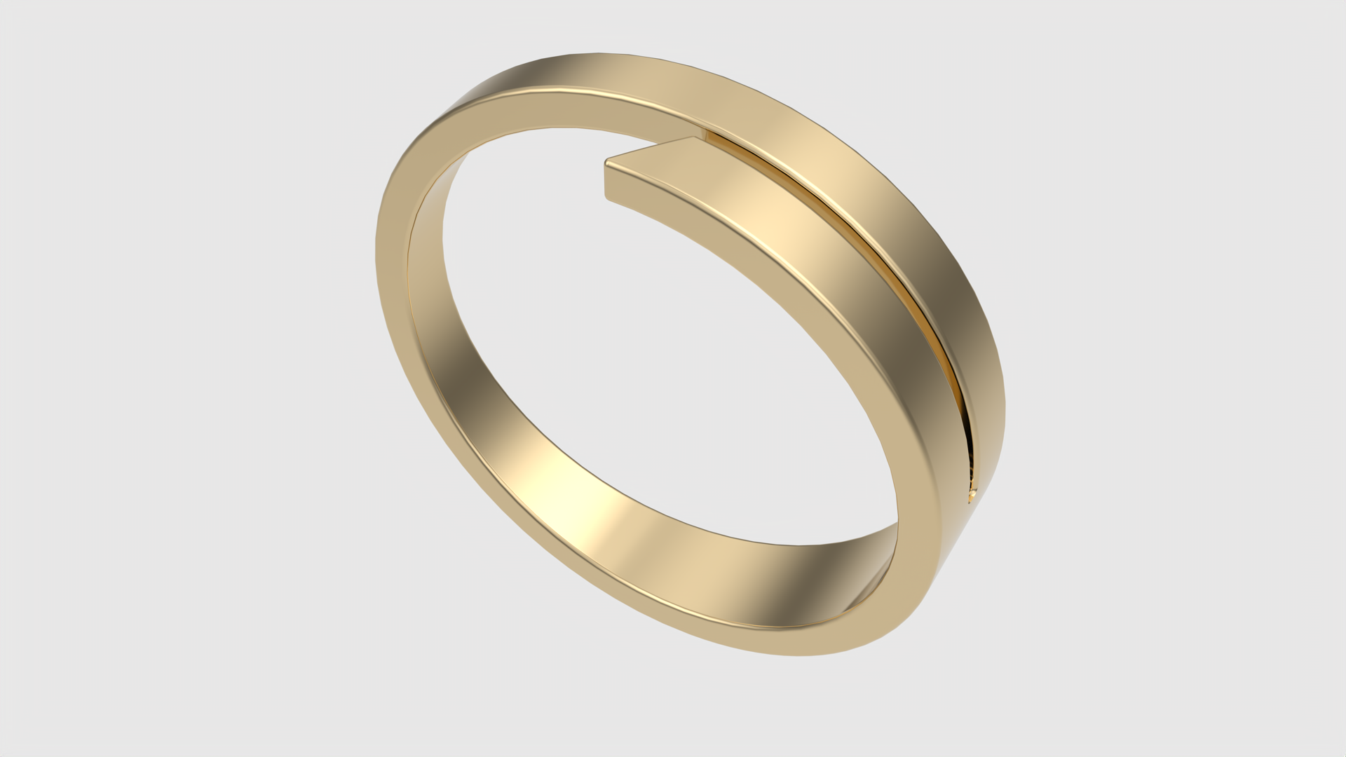 3D file Modern Split-Band Ring 3D print 💍 ・3D printable design to ...