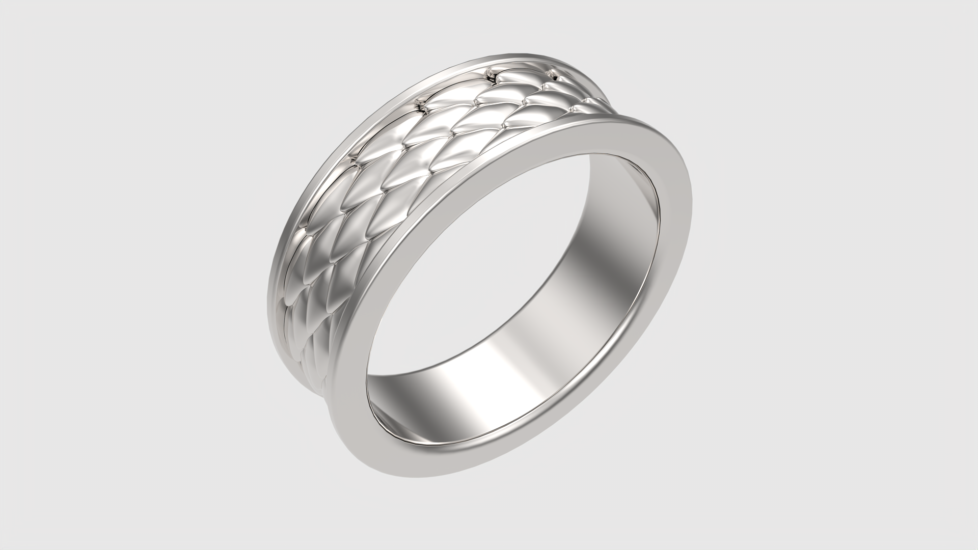 3D file Quilted Pattern Band Ring 3D print 💍 ・3D printer model to ...