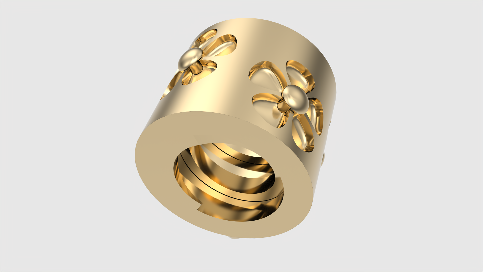 3D file Floral Charm Bead 3D print 🗝️ ・3D print object to download・Cults