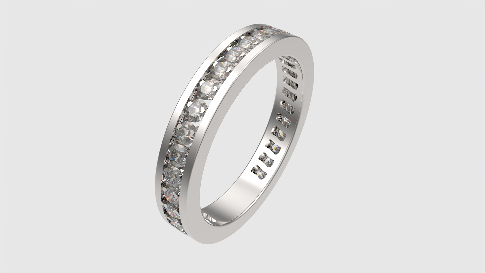 3D file Chic Full Eternity Band Ring 3D print 💍 ・3D printer model to ...