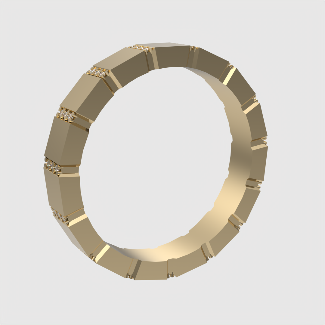 💍 Geometric Spark Cluster Ring 3D print・ 3D File for 3D printing・Cults