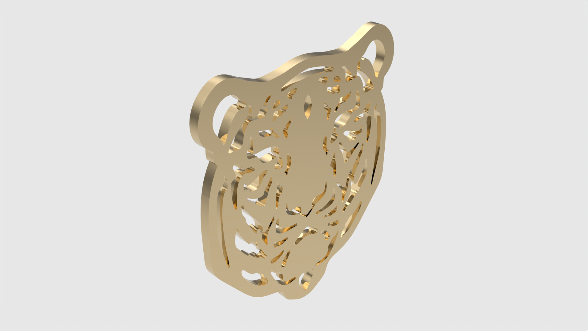 3D file Tiger Face Pendant with Intricate Details 3D print 🐅 ・3D ...