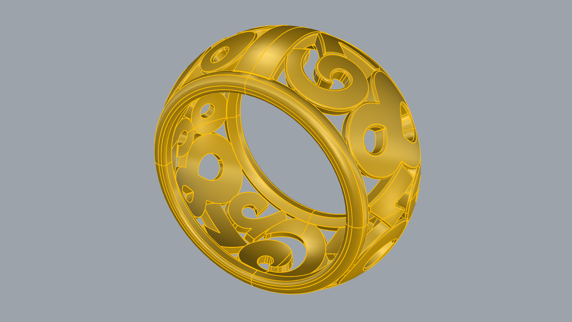 3D file Numerical Harmony Ring 3D print 💍 ・Template to download and 3D ...