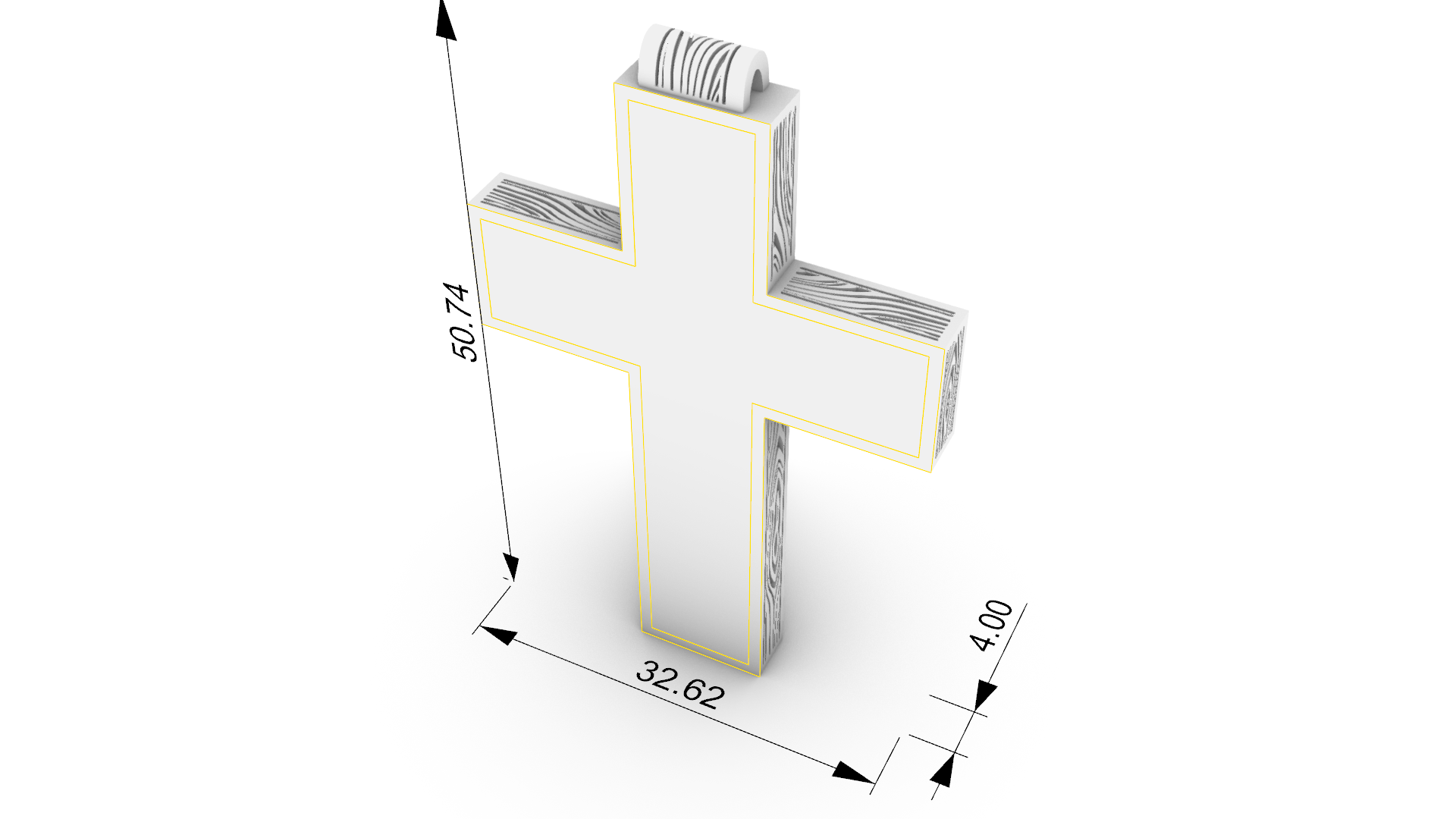 3D file Elegant Cross with Intricate Wood Pattern 3D print ・3D printing ...