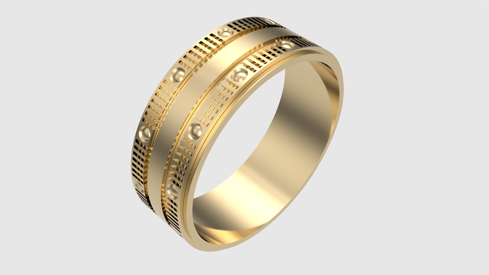 3D file Intricate Geometric Inlay Ring 3D print 💍 ・3D printer model to ...