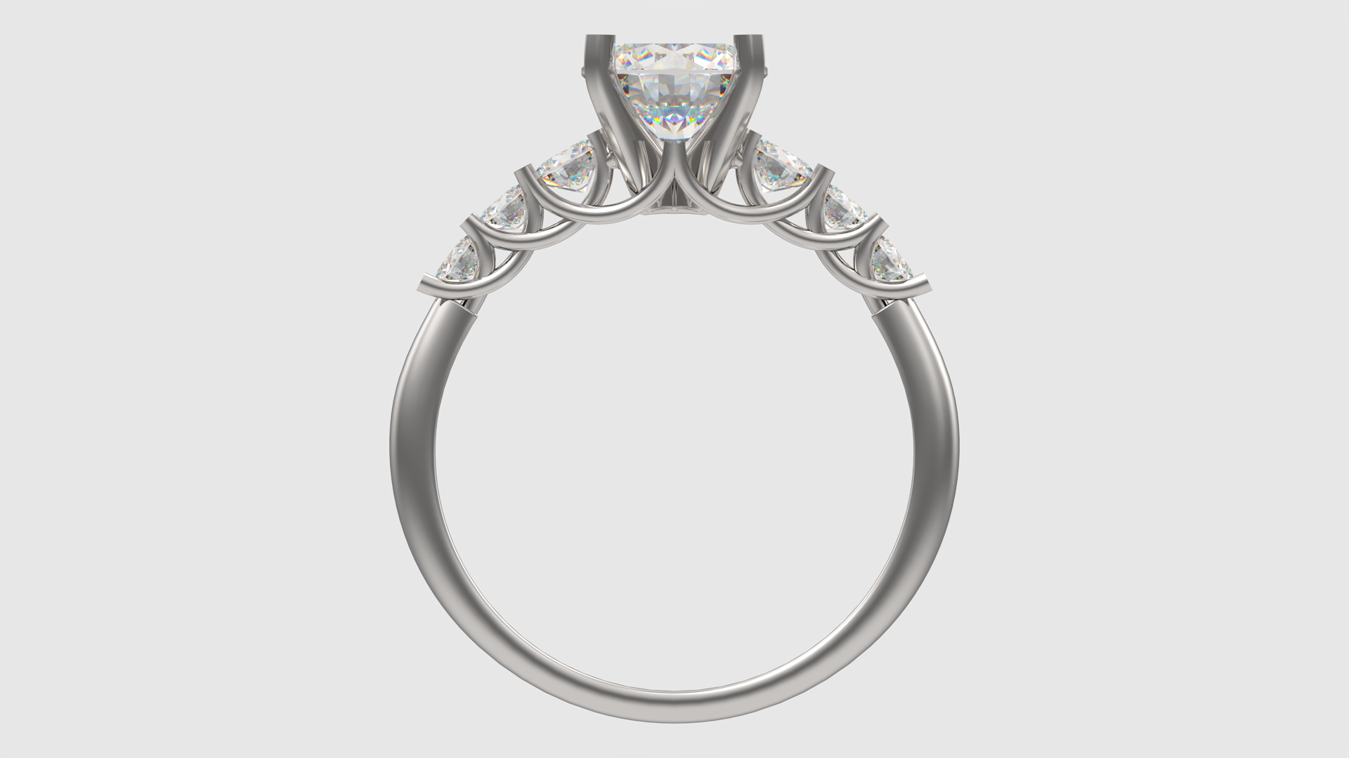 Archivo STL Anillo de compromiso clásico de siete tonos Impresión 3D 💍 ...