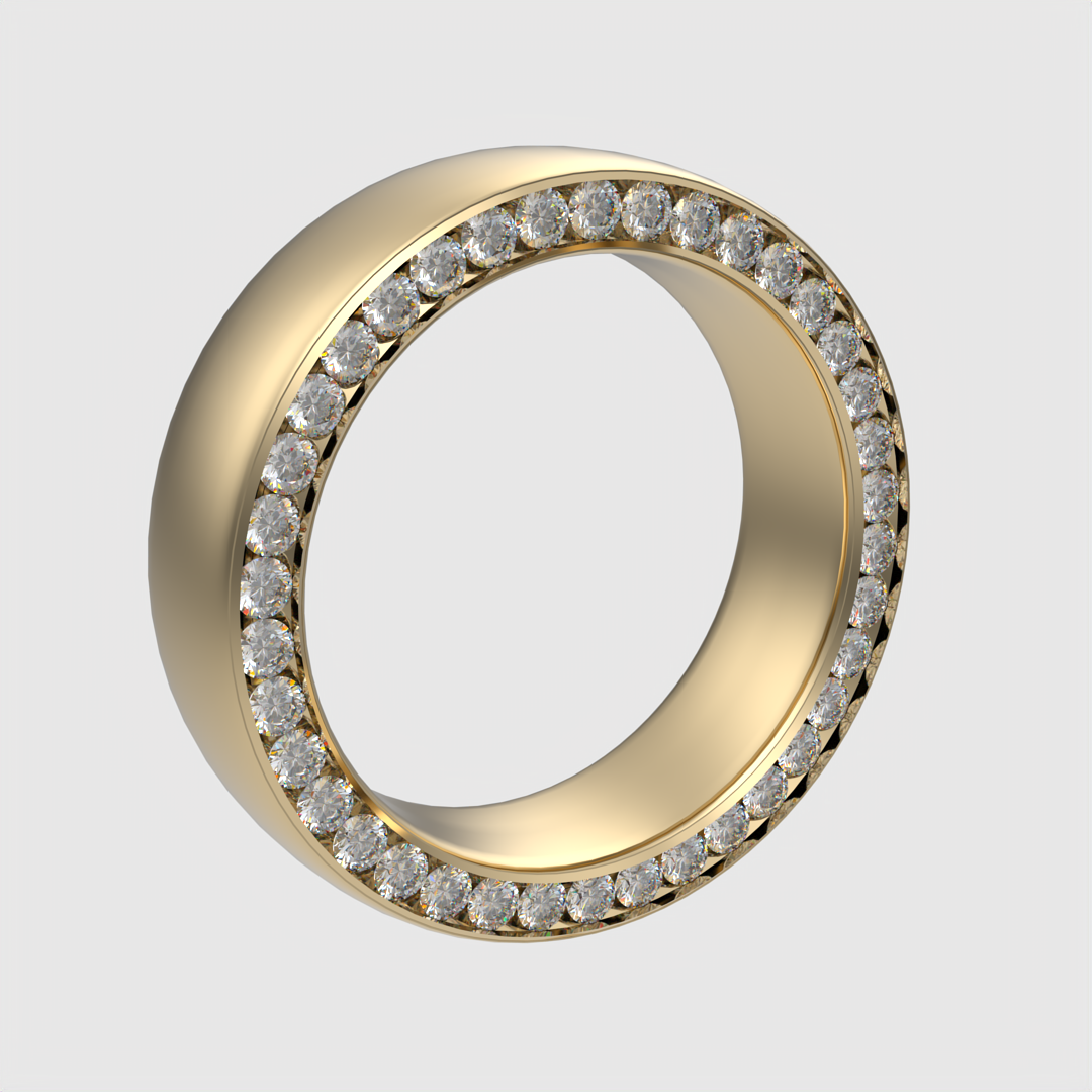 3D file Dazzling Radiant Eternity Band Ring 3D print 💍 ・Model to ...