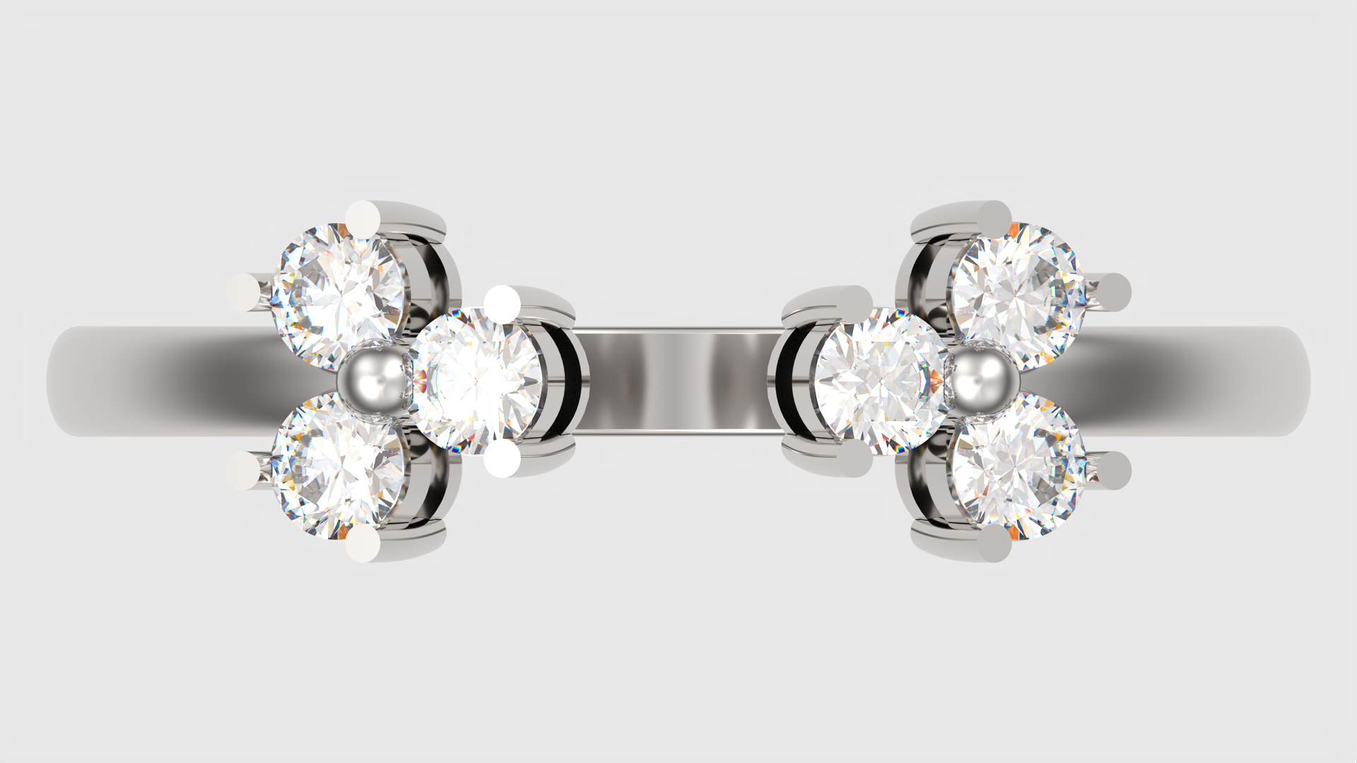 STL file Dual Cluster Open Ring 3D print 💍 ・Template to download and 3D ...