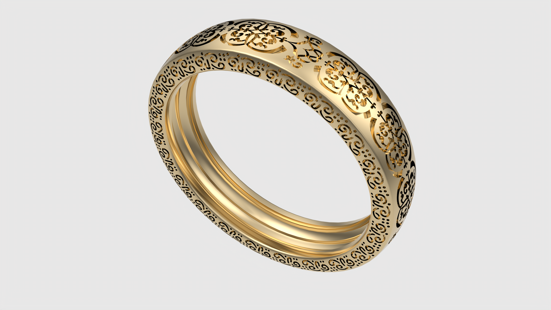 💍 Elegant Floral Weave Pattern Ring 3D print・ 3D File for 3D printing・Cults
