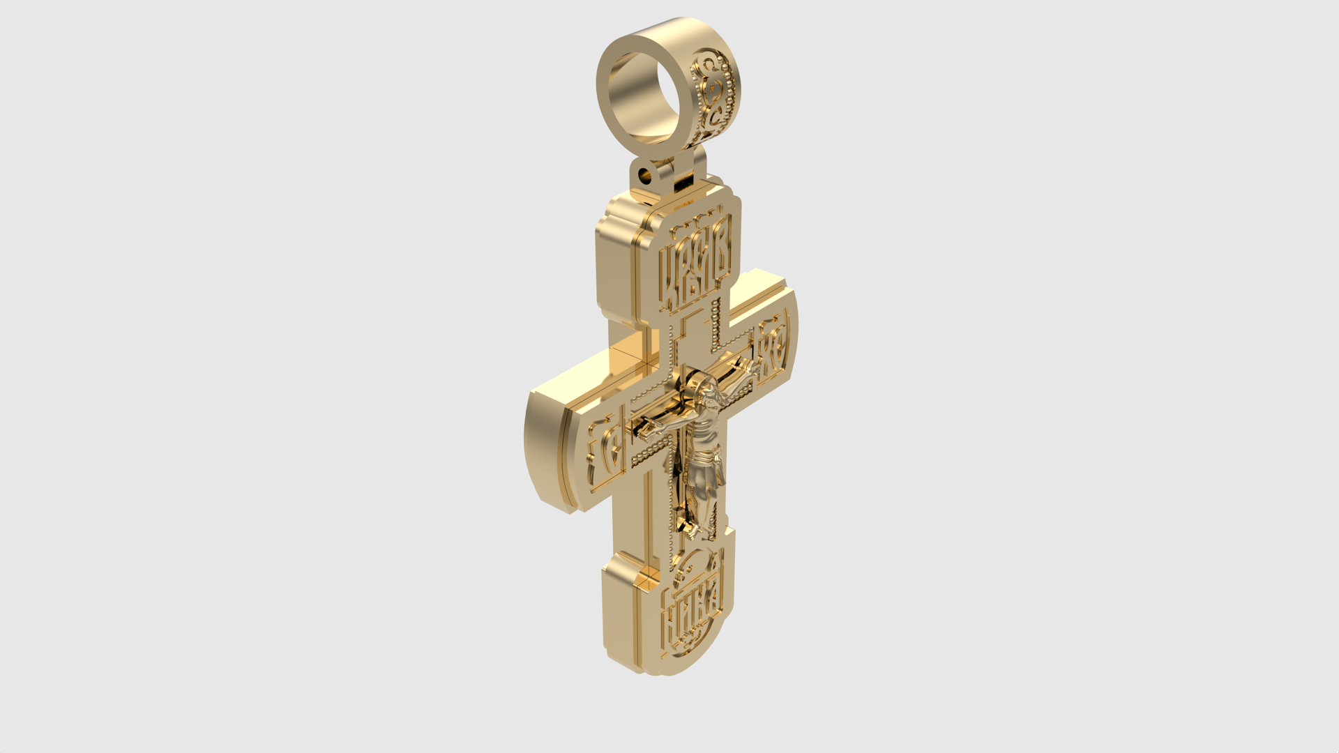 3D file Ornate Cross Pendant with Figurative Design 3D print ・3D ...