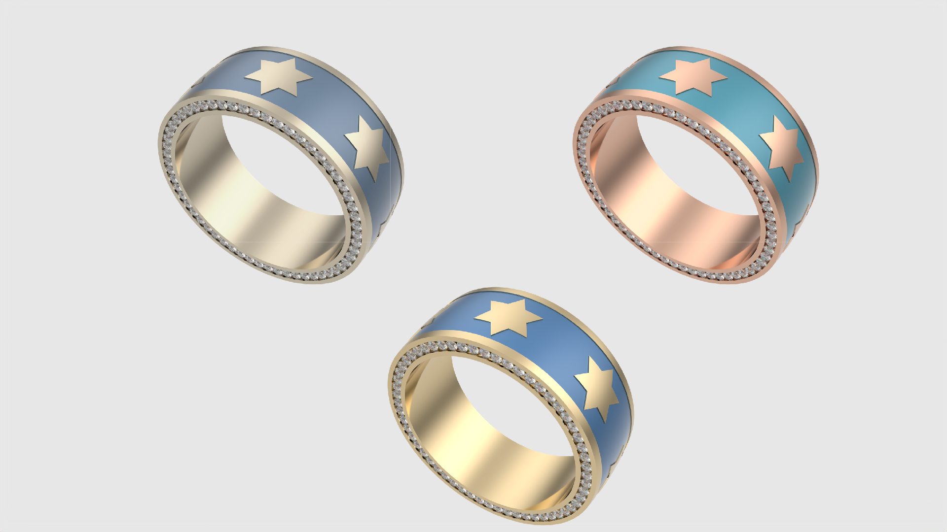 3D file Star of David Enamel Ring 3D print ⭐ ・3D printing model to ...
