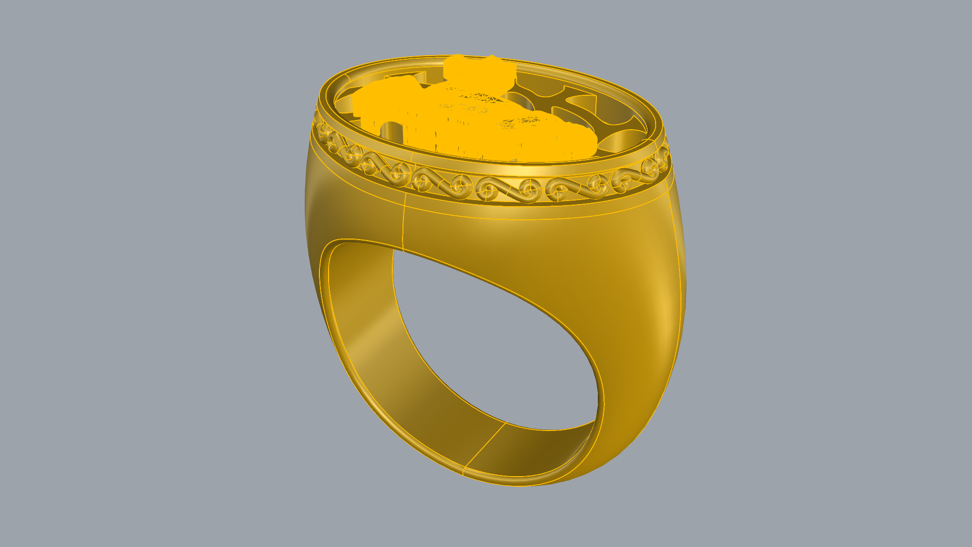 Archivo 3D Equestrian Signet Ring 3D print 💍 ・Plan de impresión en 3D ...