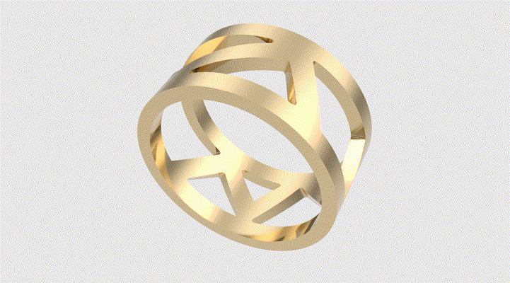 💍 Minimalistic Geometric Fashion Ring 3D print・ 3D File for 3D printing ...