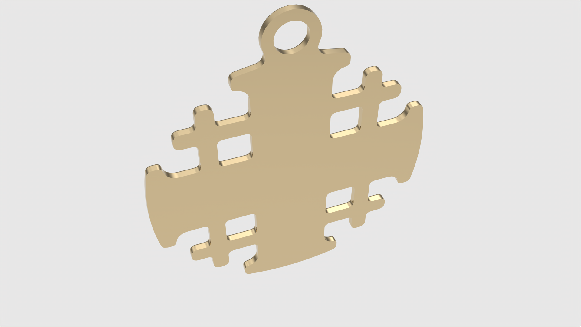 3D file Elegant Floral Pattern Cross Pendant 3D print ・3D printable ...