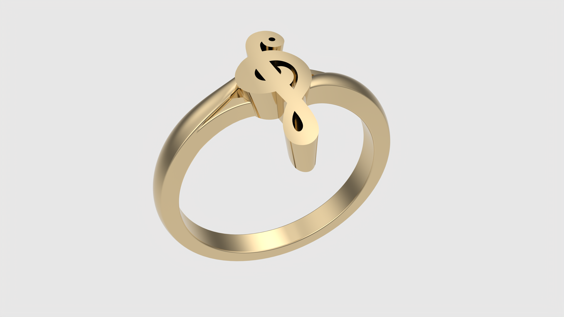 3D file Treble Clef Musical Ring 3D print 💍 ・3D printing design to ...