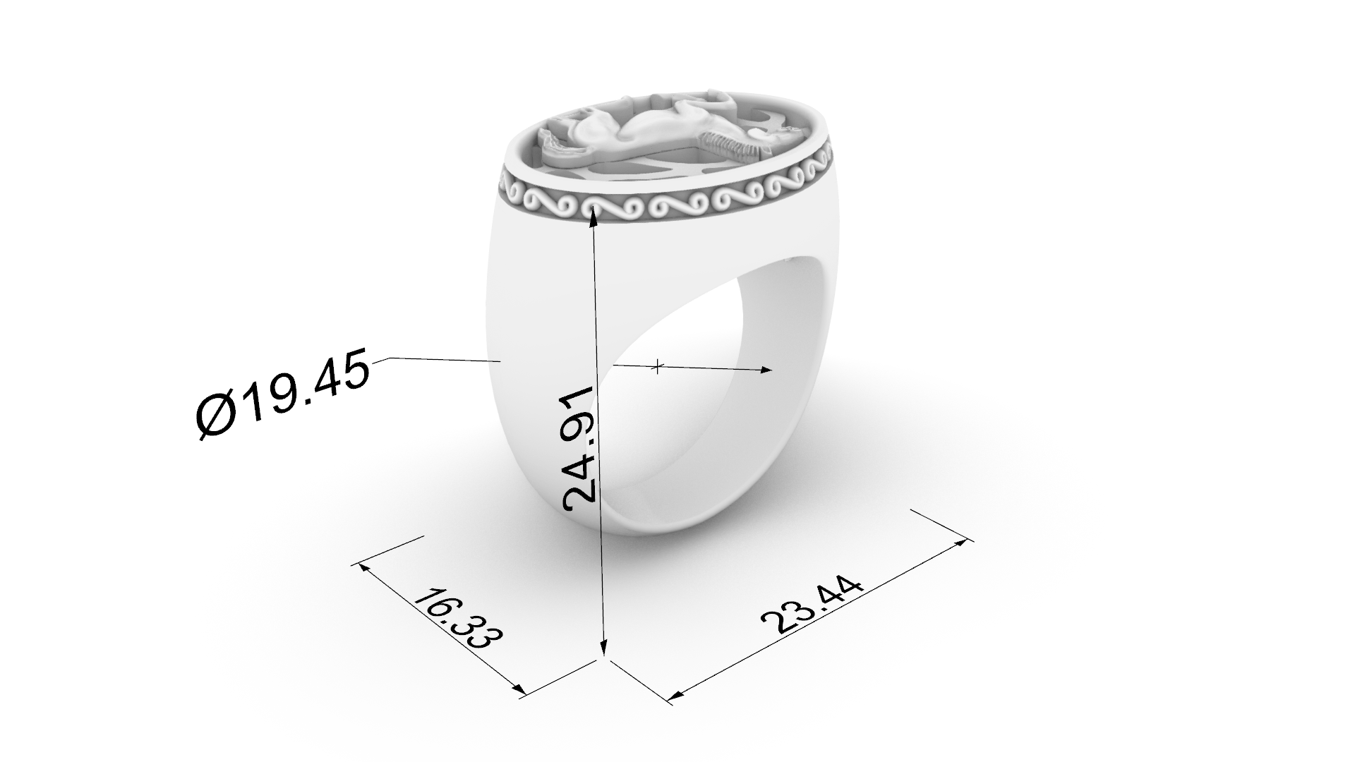 Archivo 3D Equestrian Signet Ring 3D print 💍 ・Plan de impresión en 3D ...