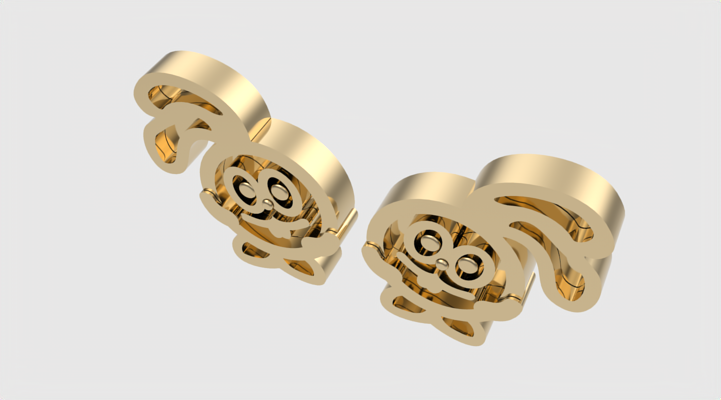 3D file Bunny Animation Hare Earrings 3D print 💍 ・3D printable design ...