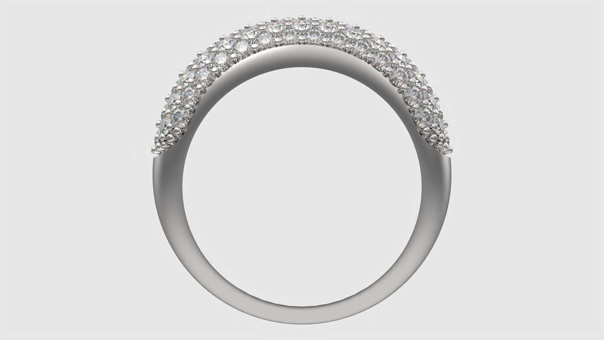 3D file Luxurious Pave Set Wide Band Ring 3D print 💍 ・3D printable ...