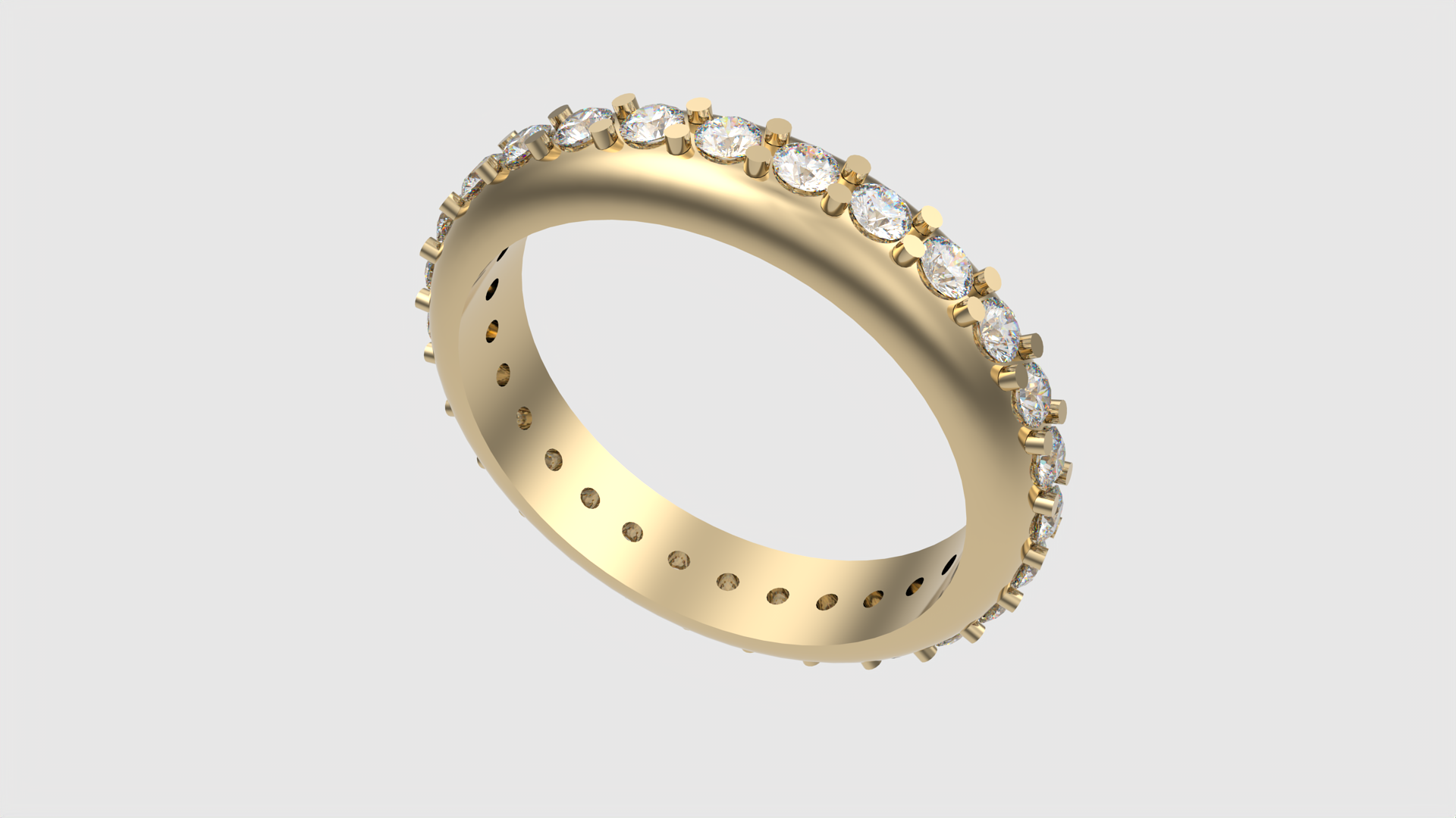 3D file Classic Sparkling Eternity Band Ring 3D print 💍 ・3D printing ...
