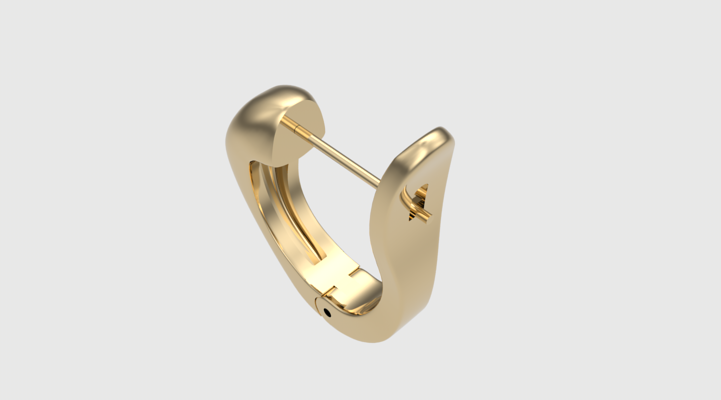3D file Sleek Modern Hoop Earrings 3D print 💍 ・3D print design to ...