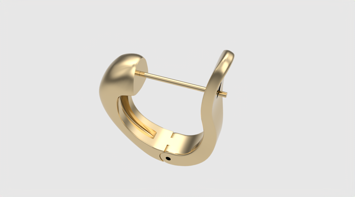 3D file Sleek Modern Hoop Earrings 3D print 💍 ・3D print design to ...