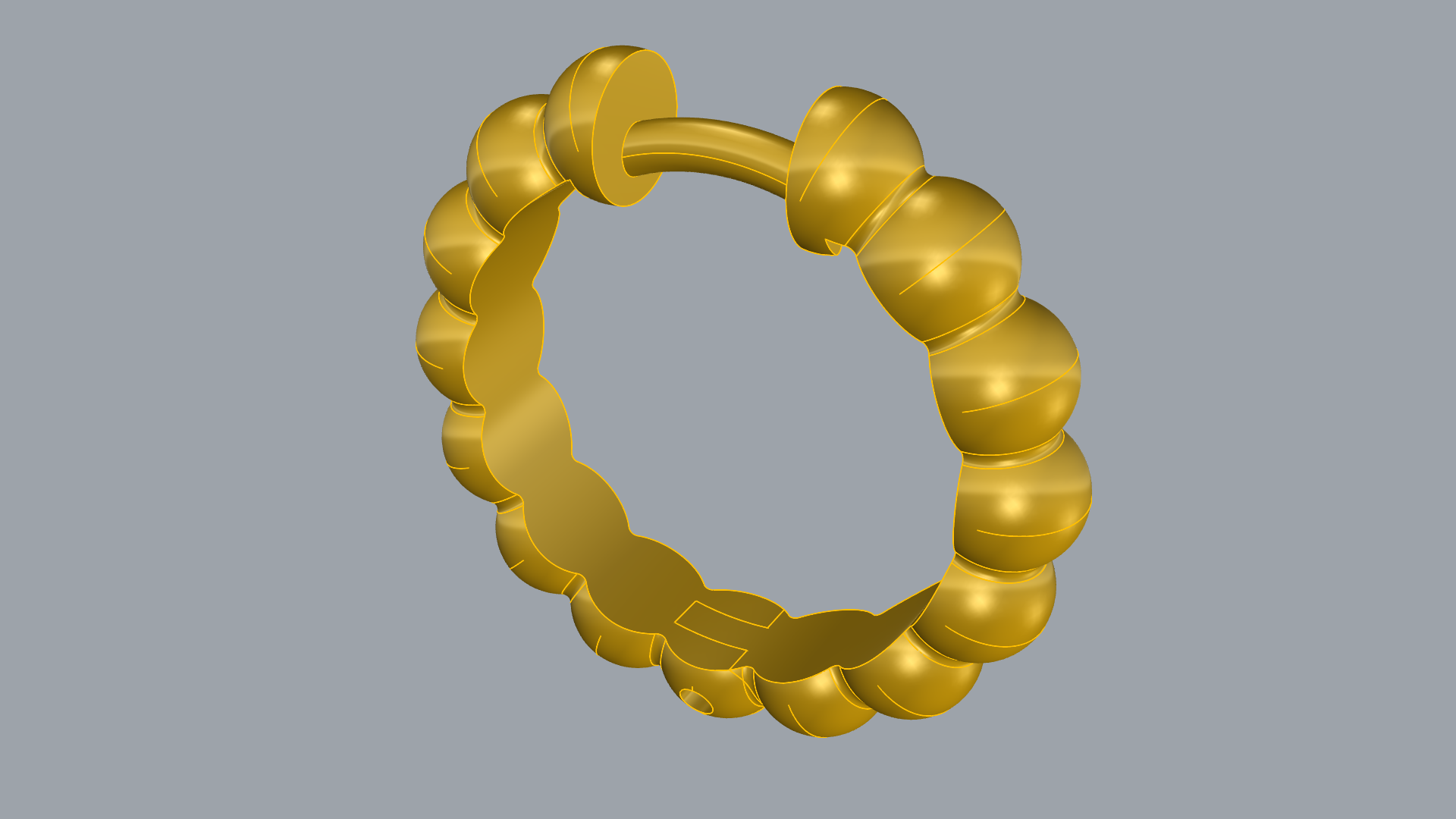 3D file Beaded Hoop Earrings 3D print 💍 ・3D print design to download・Cults