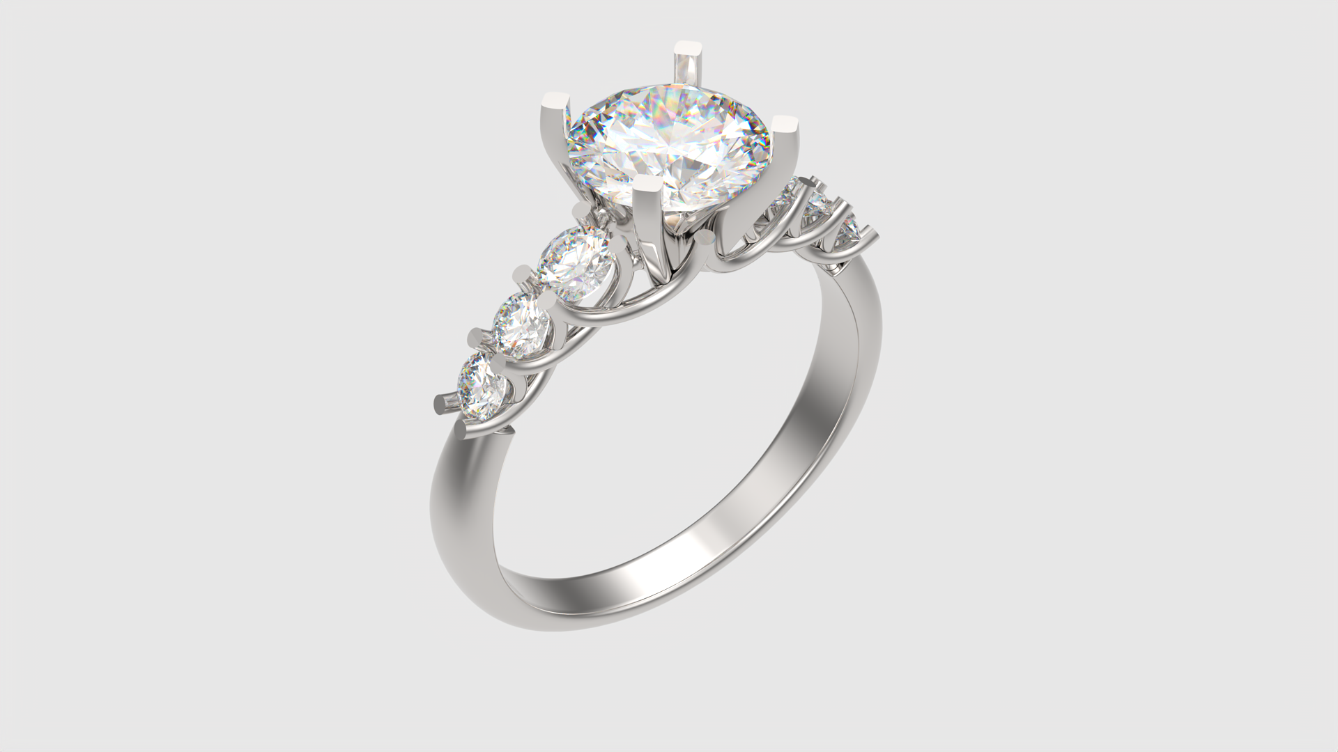 Archivo STL Anillo de compromiso clásico de siete tonos Impresión 3D 💍 ...