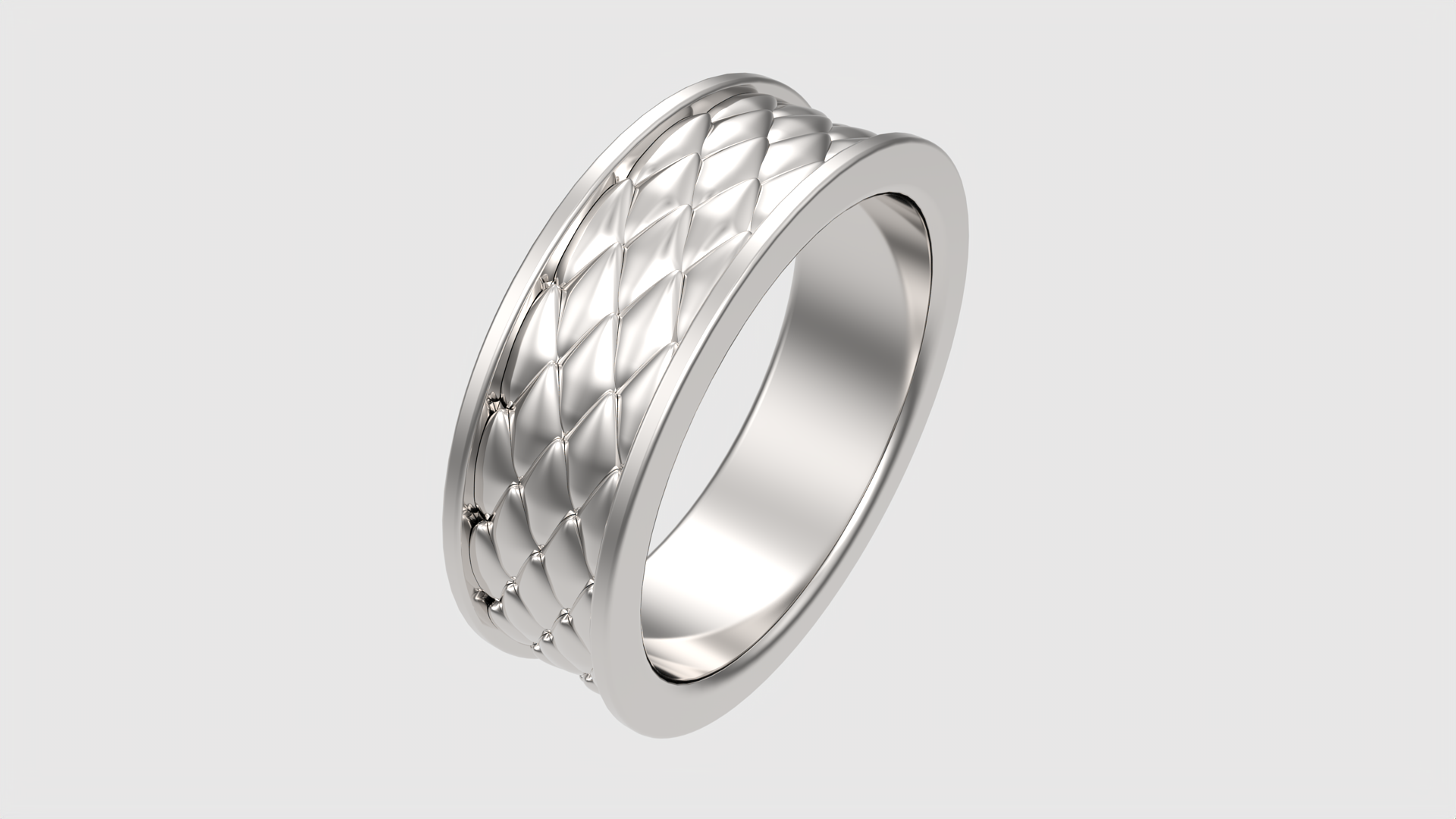 3D file Quilted Pattern Band Ring 3D print 💍 ・3D printer model to ...