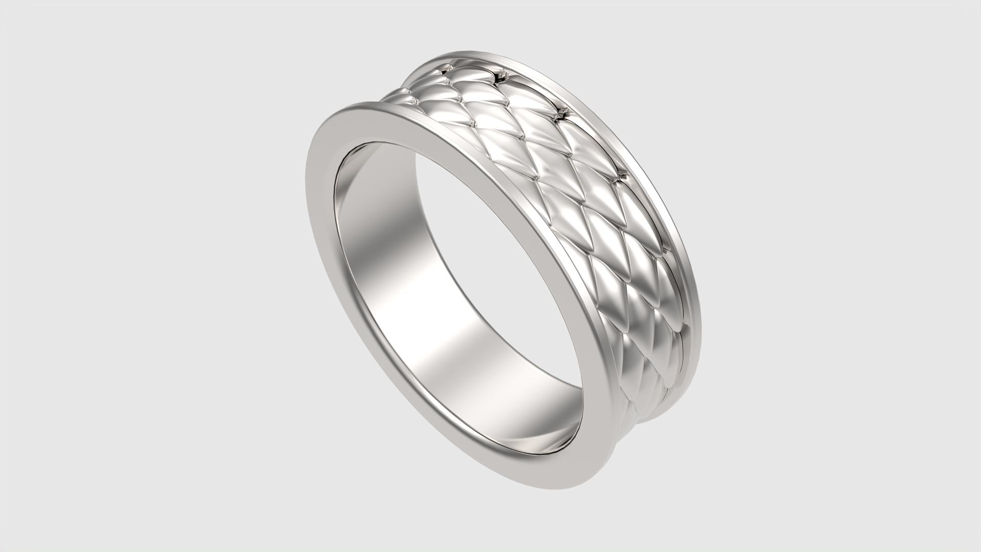 3D file Quilted Pattern Band Ring 3D print 💍 ・3D printer model to ...