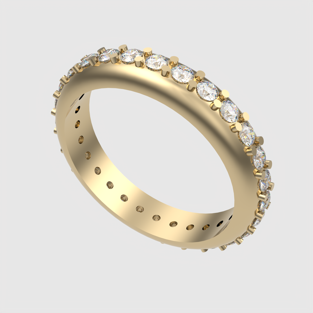 3D file Classic Sparkling Eternity Band Ring 3D print 💍 ・3D printing ...