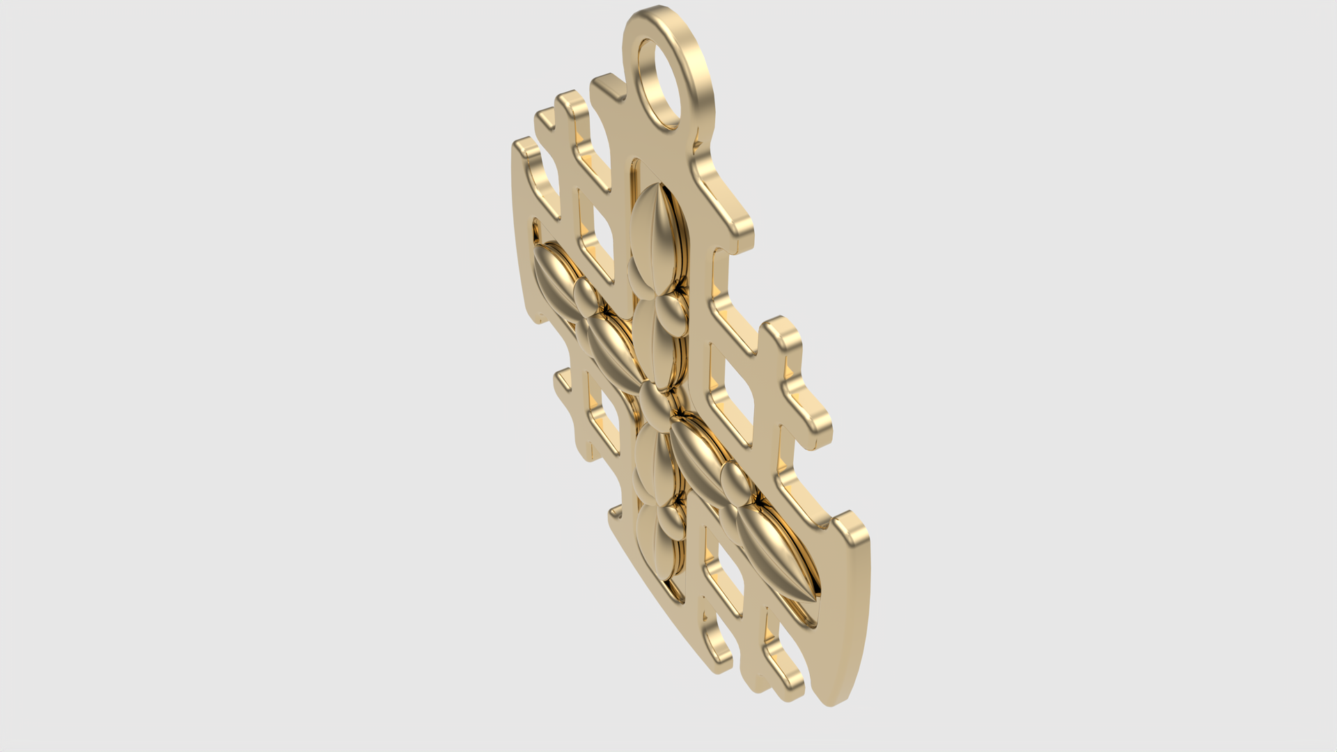 3D file Elegant Floral Pattern Cross Pendant 3D print ・3D printable ...