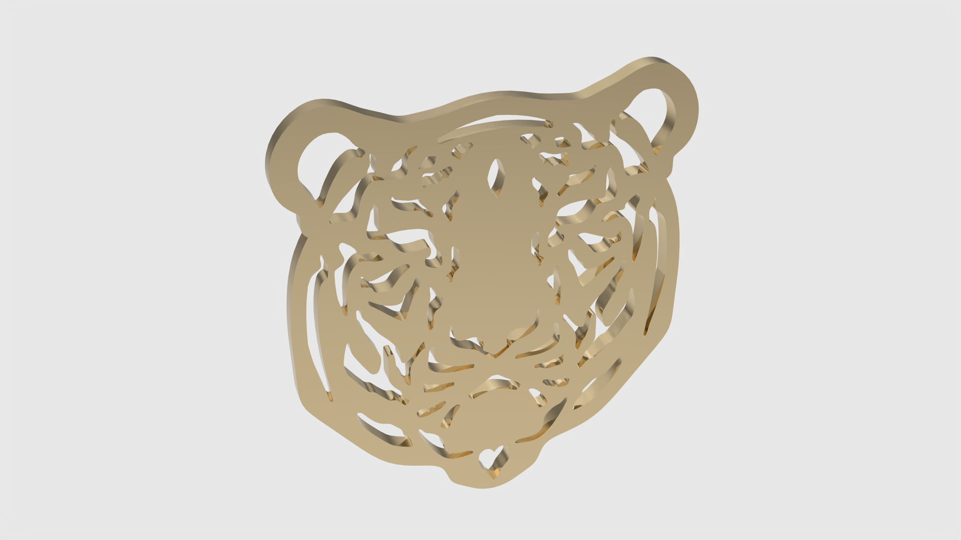 3D file Tiger Face Pendant with Intricate Details 3D print 🐅 ・3D ...