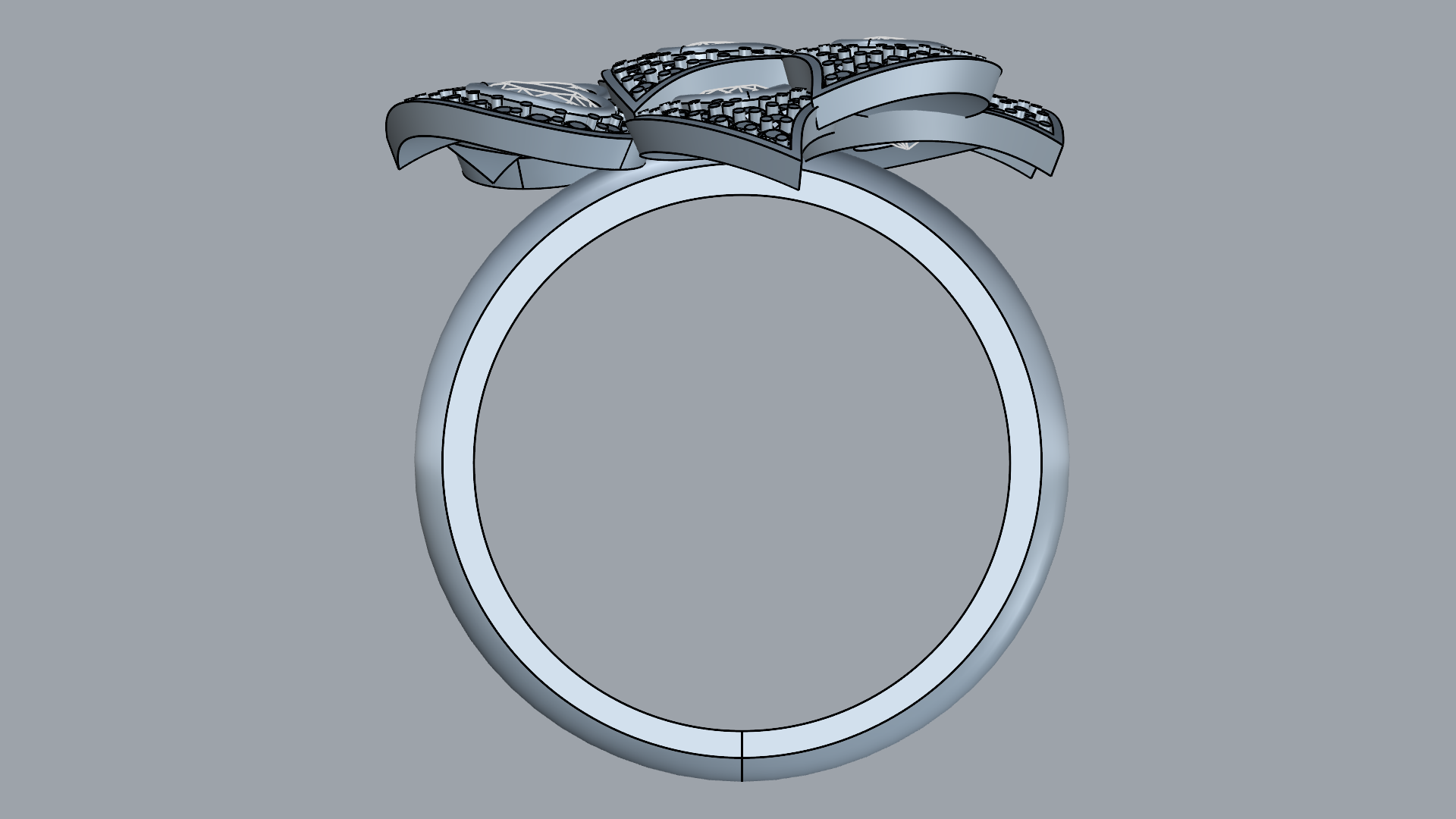 3D file Ornate Leaf-Inspired Gemstone Ring 3D print 💍 ・3D printing ...