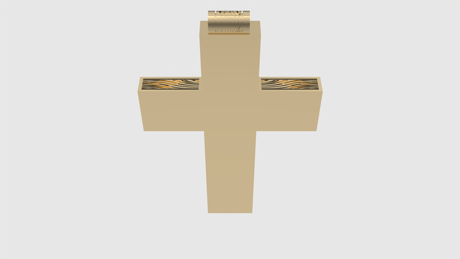 3D file Elegant Cross with Intricate Wood Pattern 3D print ・3D printing ...