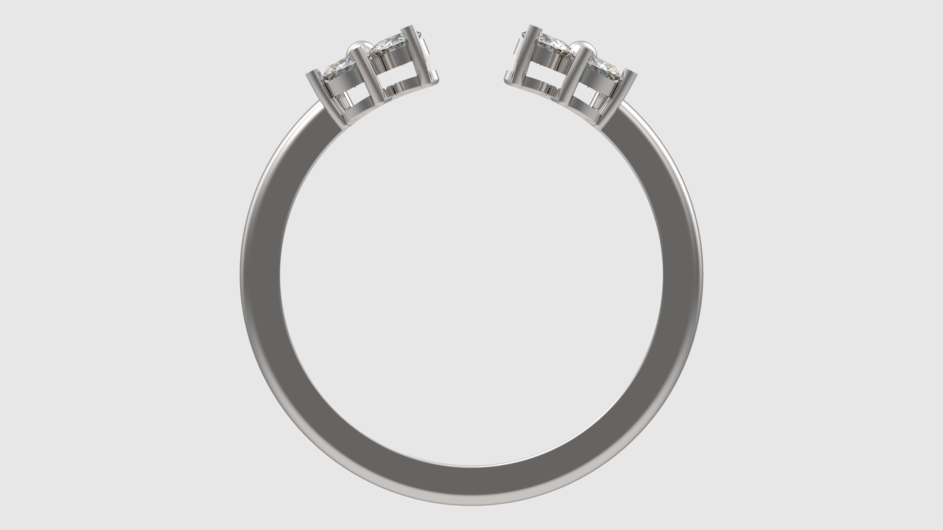 STL file Dual Cluster Open Ring 3D print 💍 ・Template to download and 3D ...