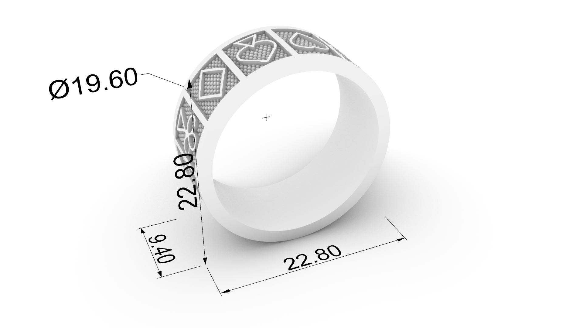 3D file Poker Card Suit Ring 3D print 🃏 ・3D printer design to download ...
