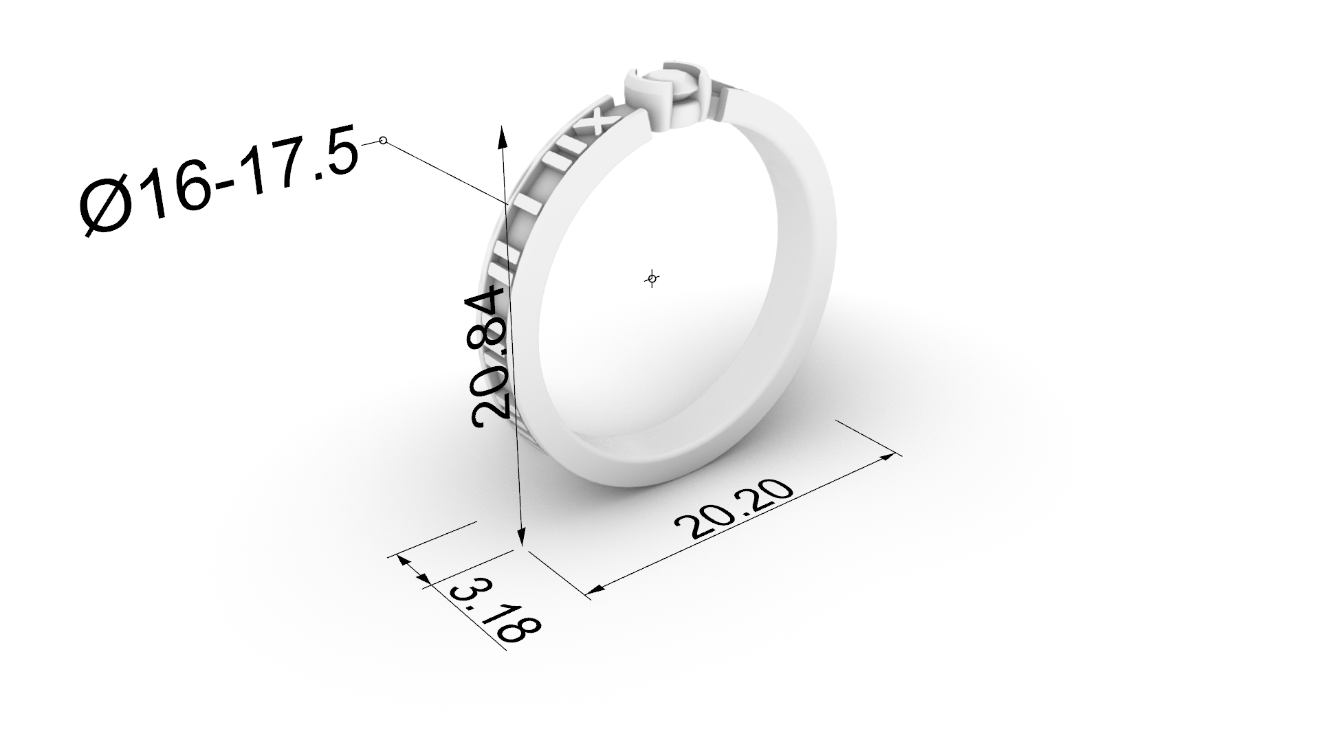 3D file Roman Numeral Solitaire Ring 3D print 💍 ・3D printing idea to ...