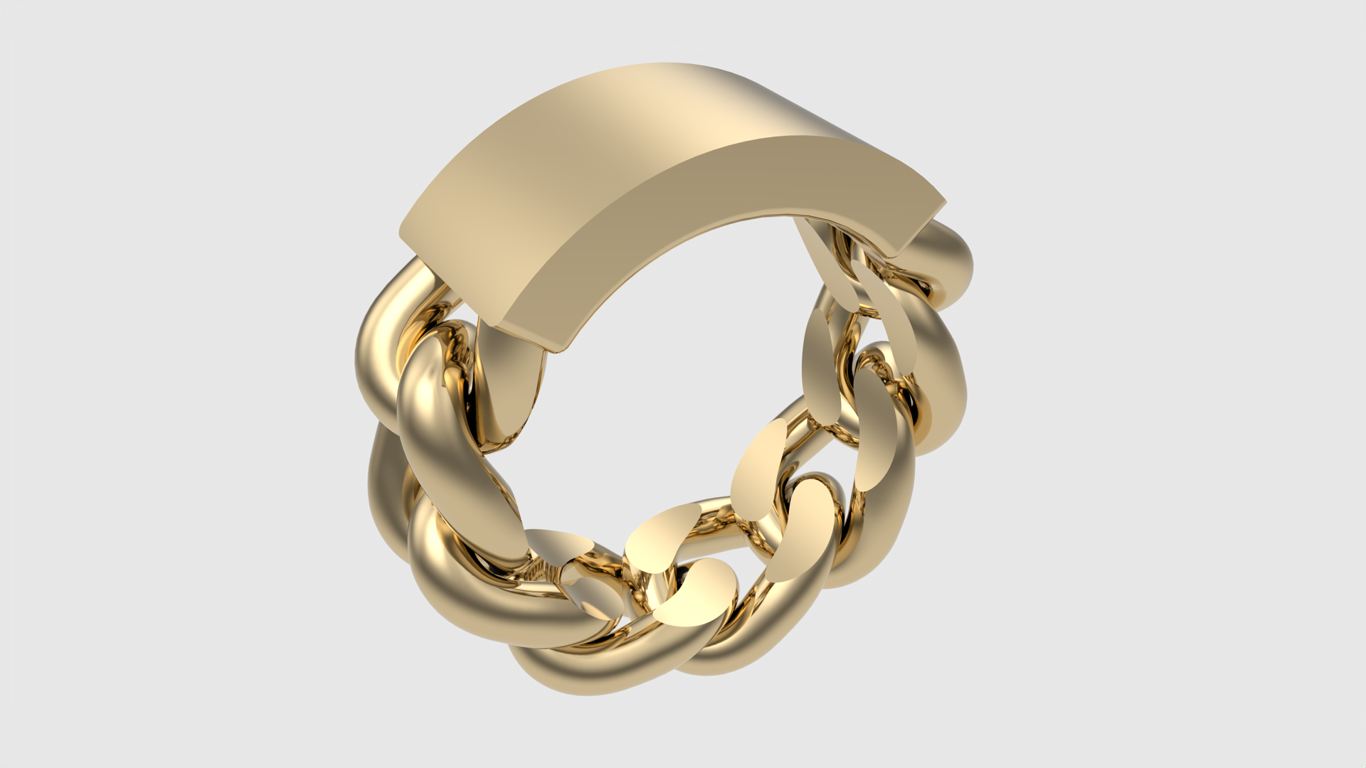 3D file Minimalistic Chain Link Ring 3D print 🔗 ・3D printer design to ...