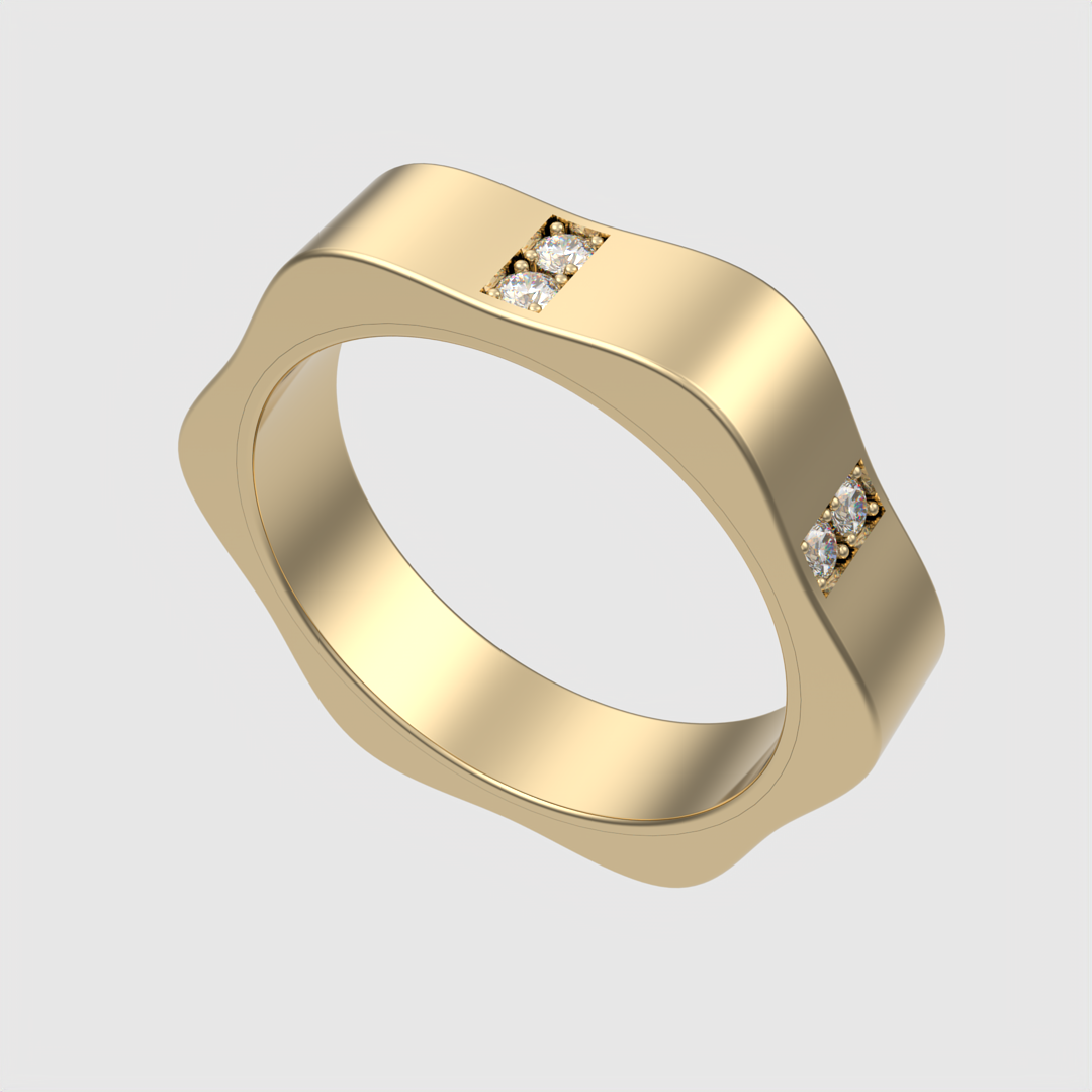 3D file Contemporary Wave Shape Ring 3D print 🌊 ・3D printable design to ...