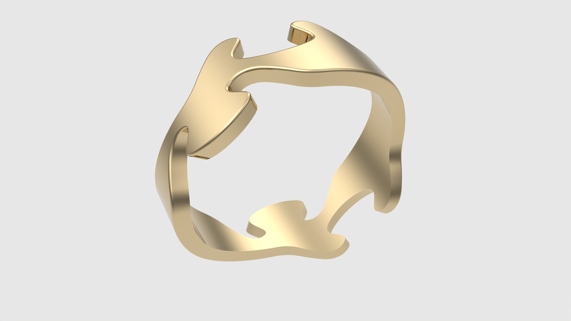 3D file Geometric Curved Infinity Ring 3D print ♾️ ・3D print design to ...