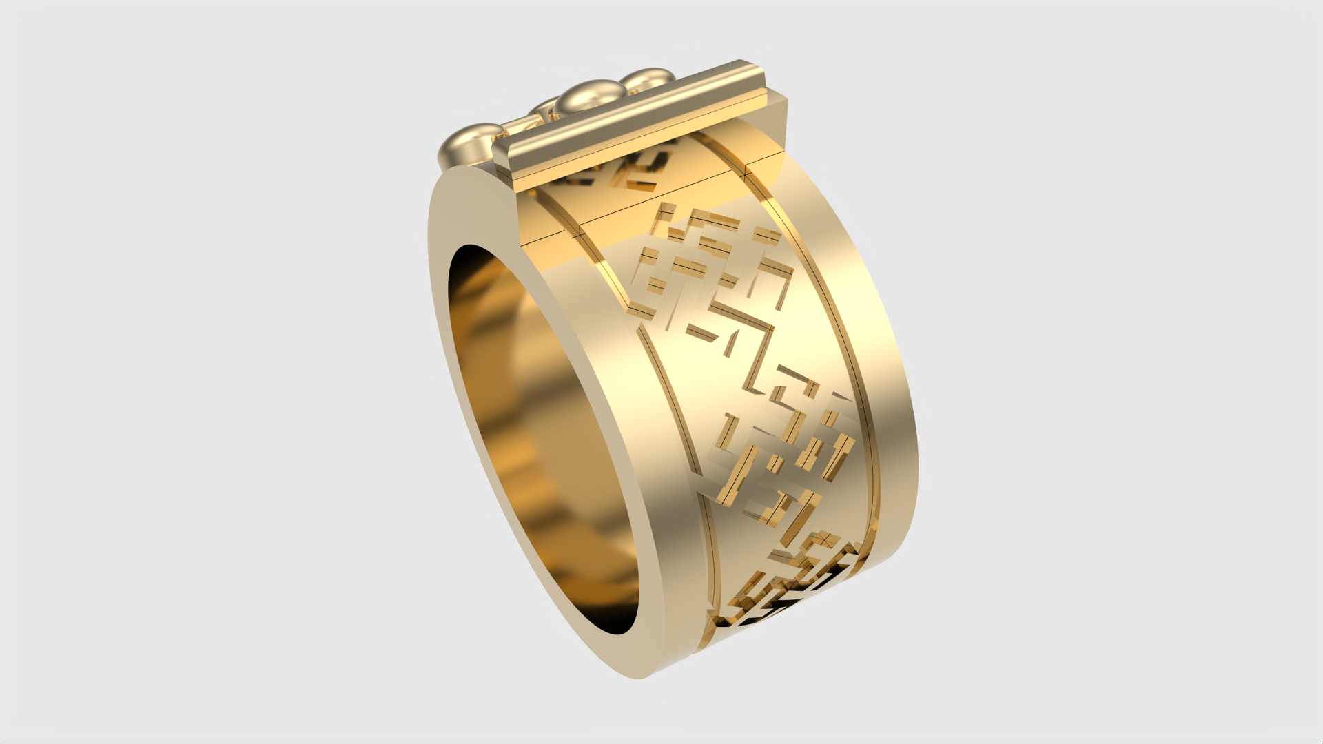 3D file Ancient Slavs Cross Pattern Ring 3D print ・3D printer model to ...