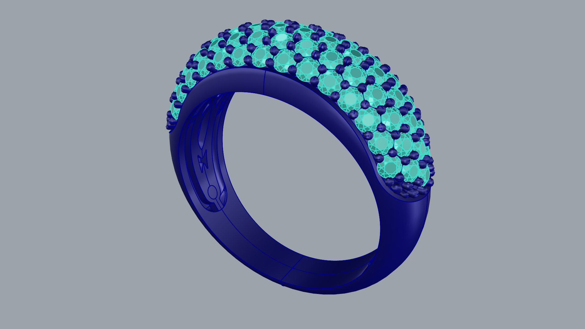 3D file Luxurious Pave Set Wide Band Ring 3D print 💍 ・3D printable ...