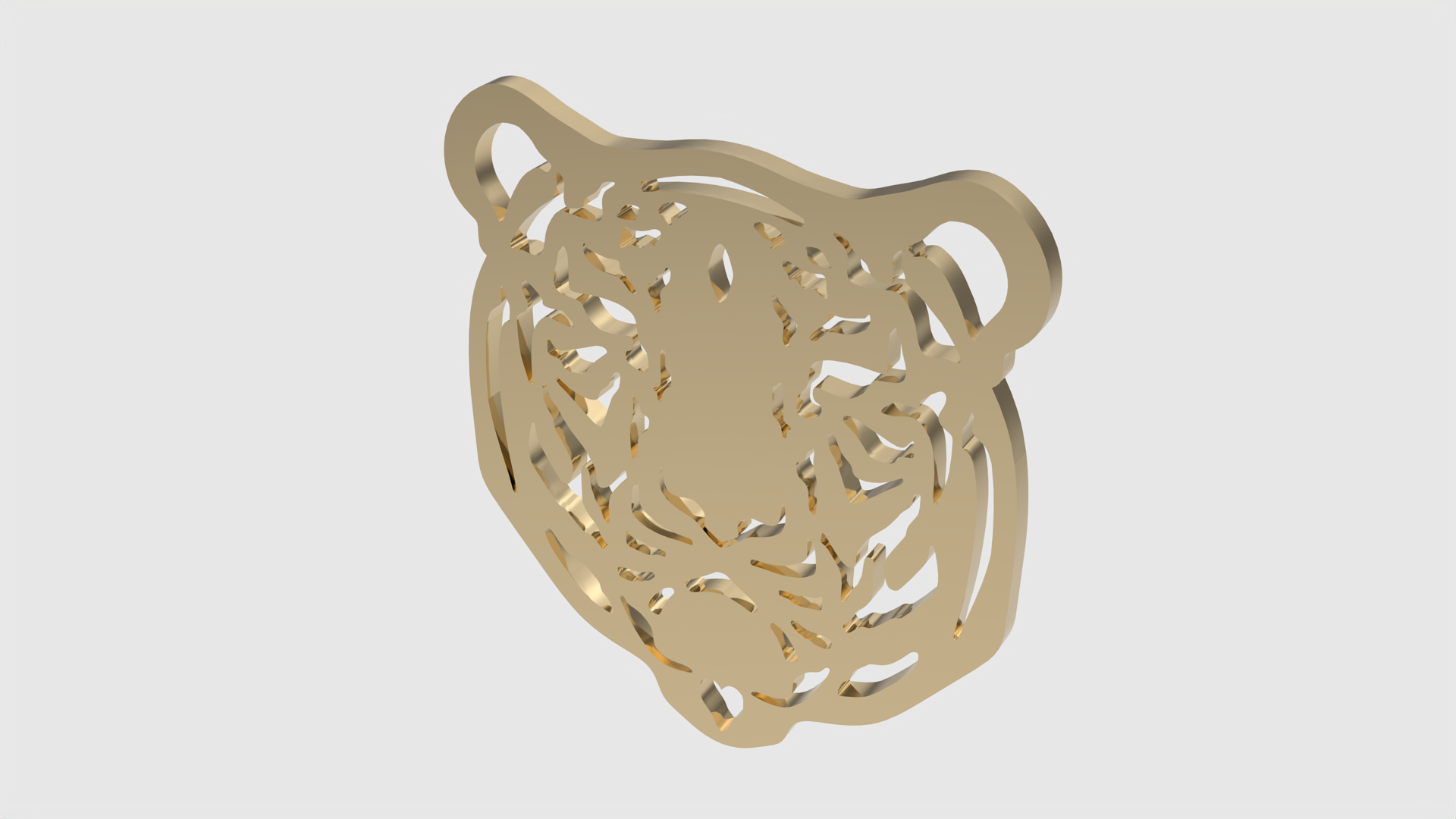 3D file Tiger Face Pendant with Intricate Details 3D print 🐅 ・3D ...