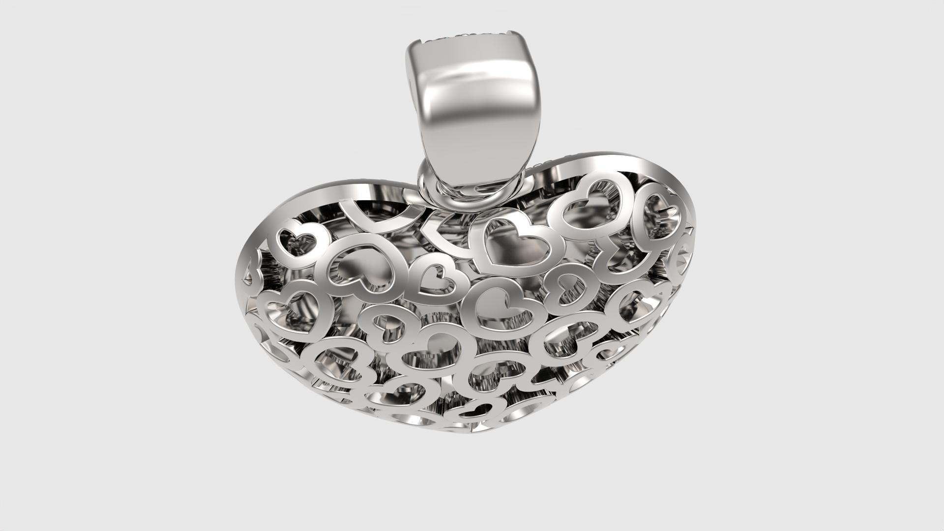 Archivo 3D Pave Set Heart Pendant 3D print 💜 ・Objeto imprimible en 3D ...