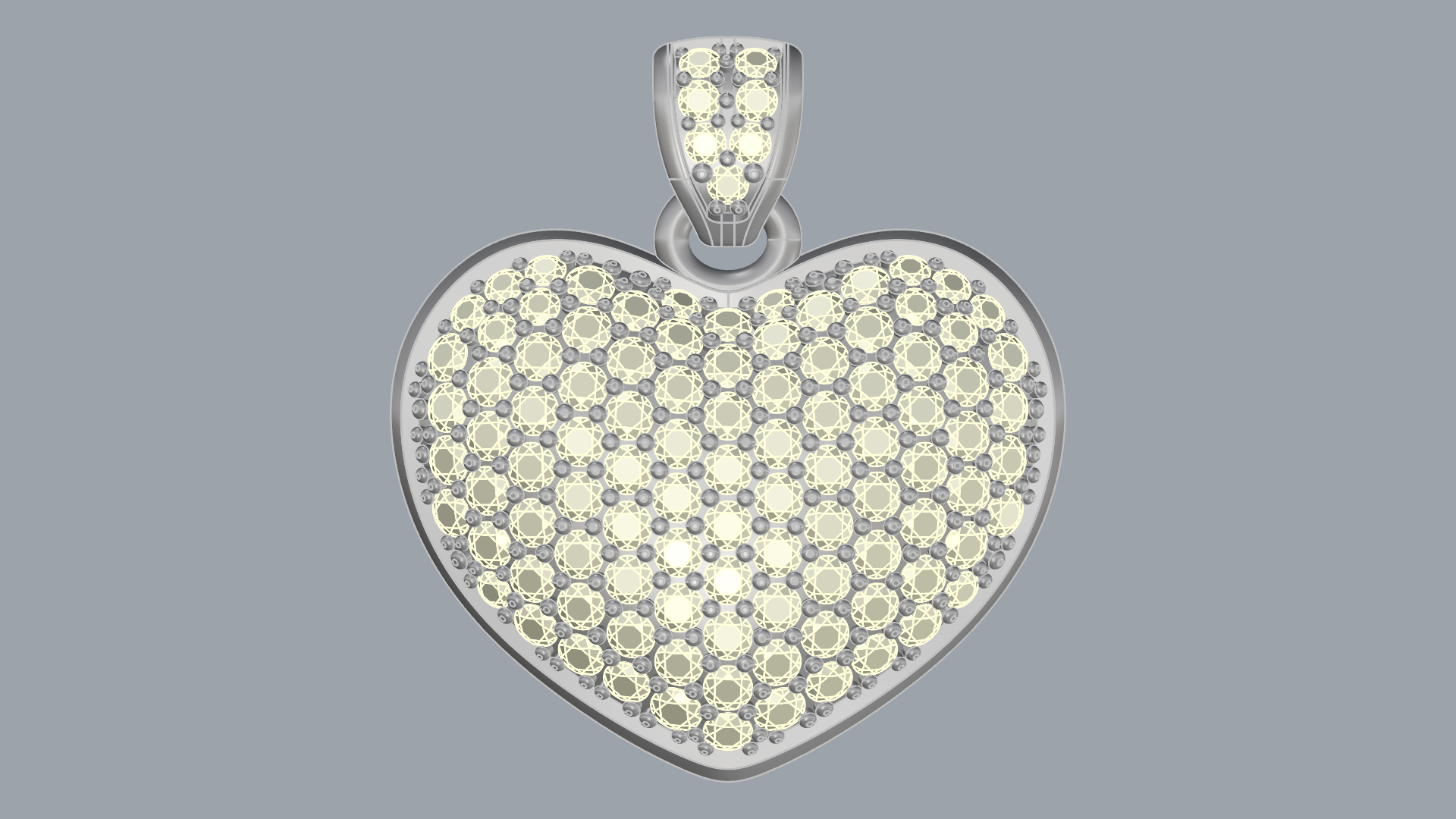 3D file Pave Set Heart Pendant 3D print 💜 ・Template to download and 3D ...
