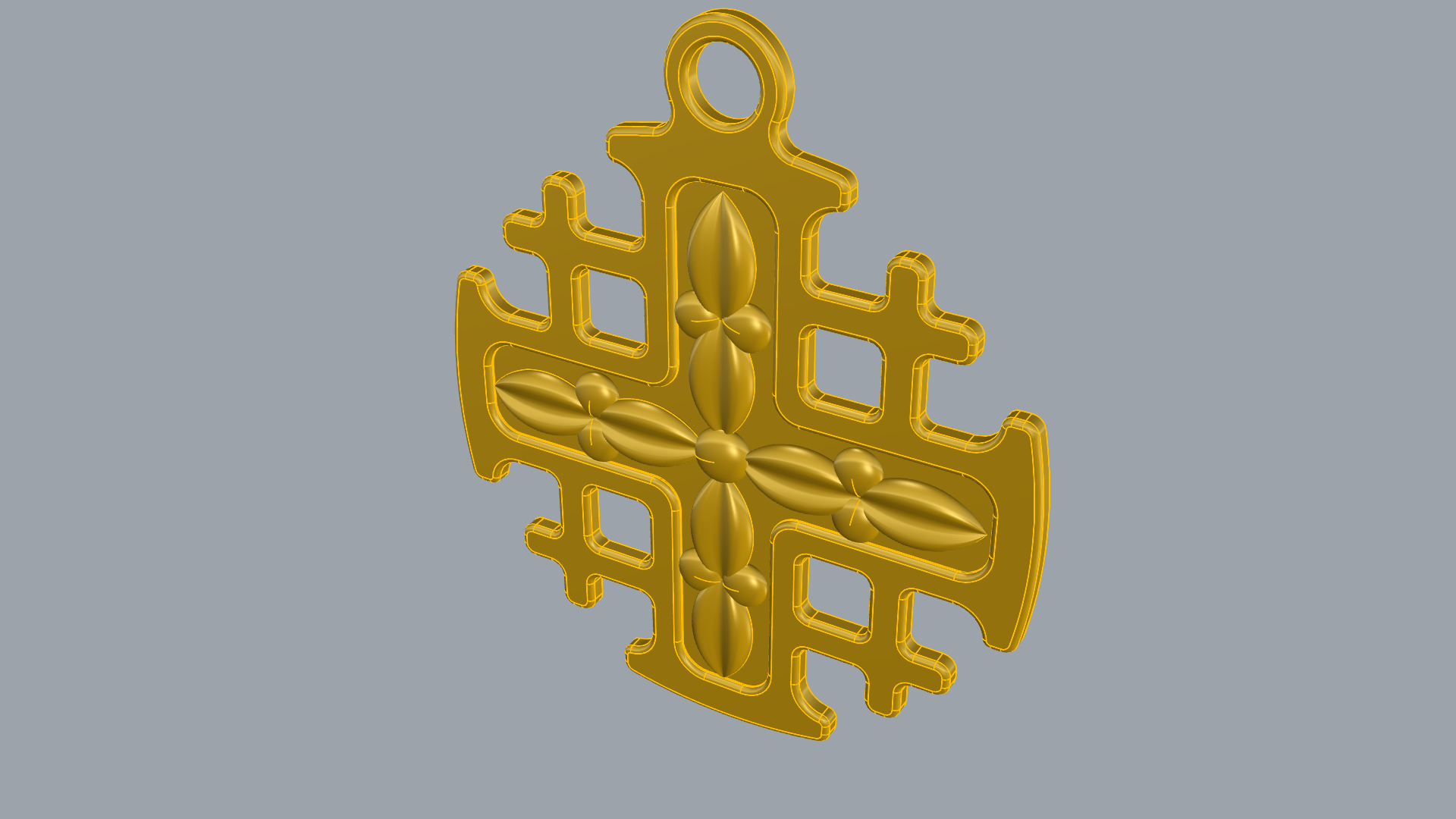 3D file Elegant Floral Pattern Cross Pendant 3D print ・3D printable ...