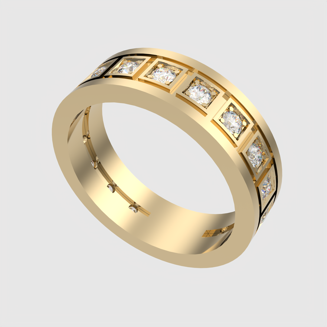 3D file Intricate Pattern Wedding Ring 3D print 💒 ・3D print object to ...